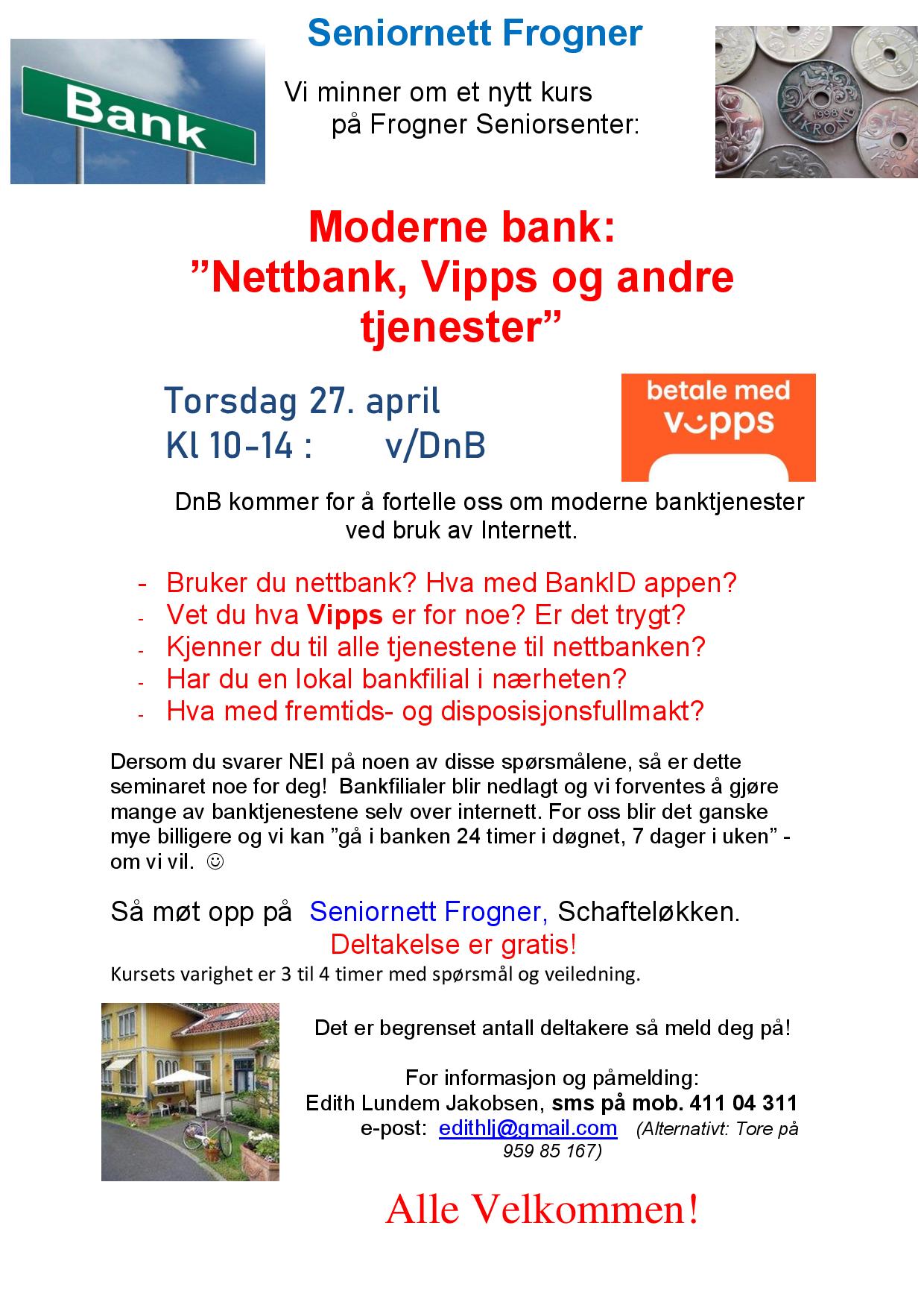 Neste kurs - Seniornett Norge