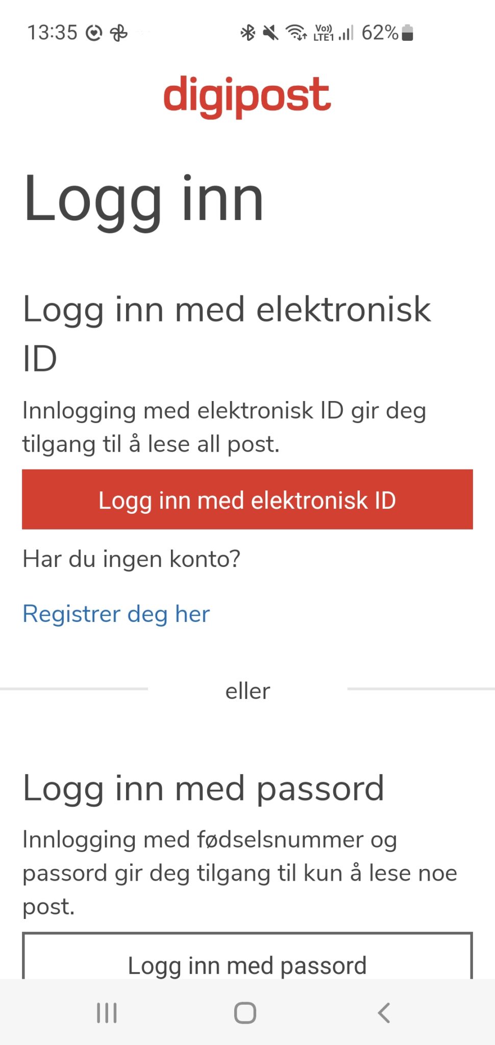 Anbefalt: App Digipost - Seniornett Norge