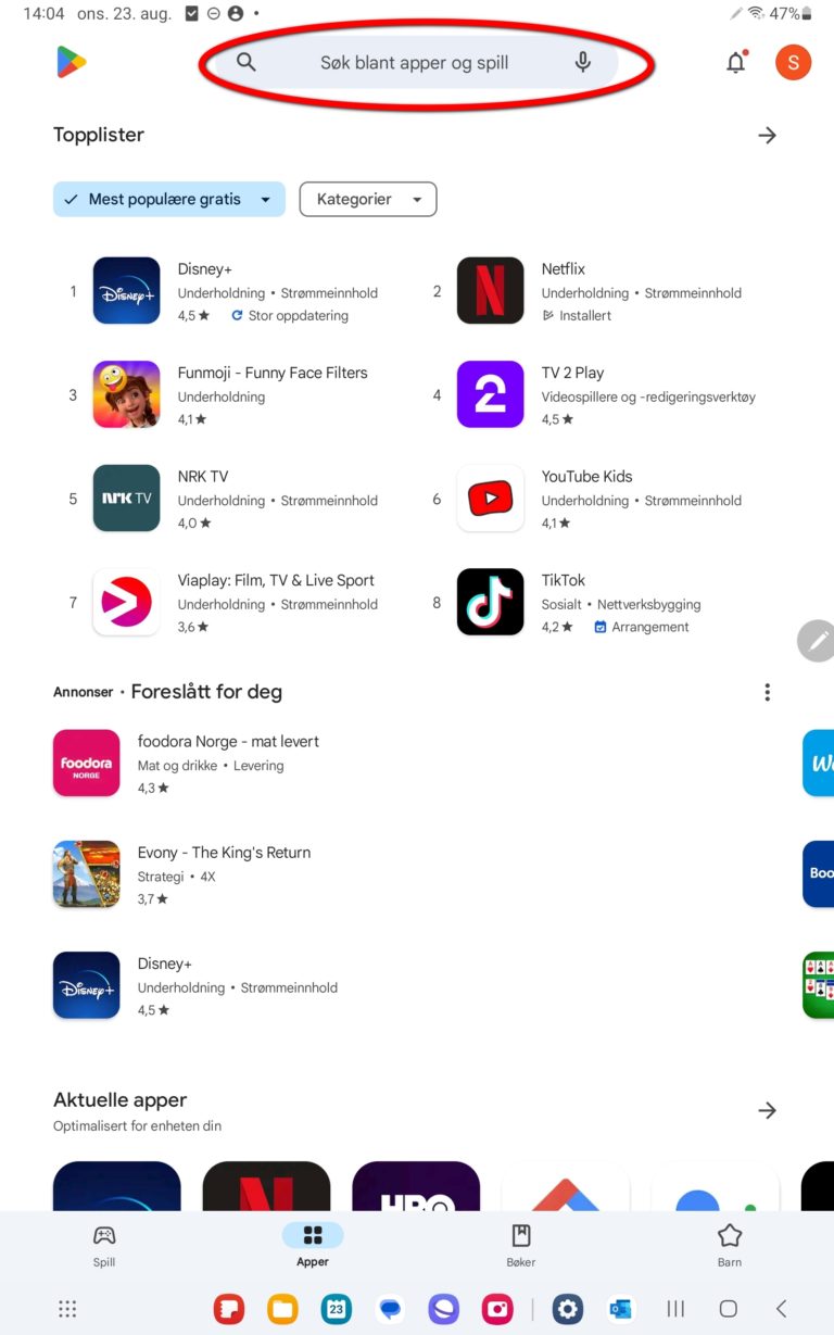 Hvordan bruke App Store og Play Butikk - Seniornett Norge